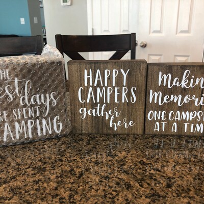 Camping Sign Campsite Sign the Best Days Are Spent Camping Camper Sign ...