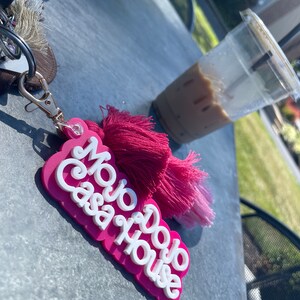 Mojo Dojo Malibu Doll Inspired Keychain With Jumbo Tassels, Hot Pink ...
