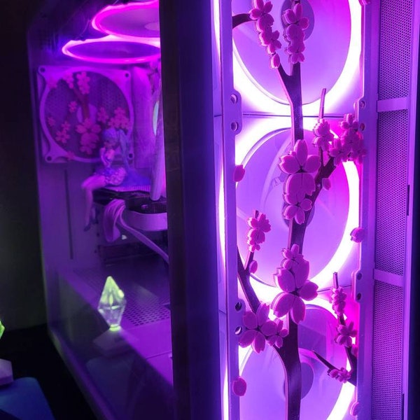 Sakura Cherry Blossom Branch Collection Tricolor Gaming Computer ...