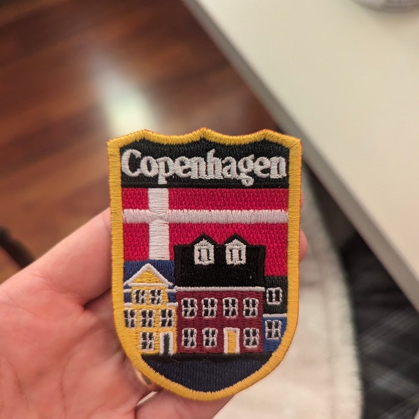 Copenhagen Denmark Shield Patch Embroidered Iron on BG7 - Etsy
