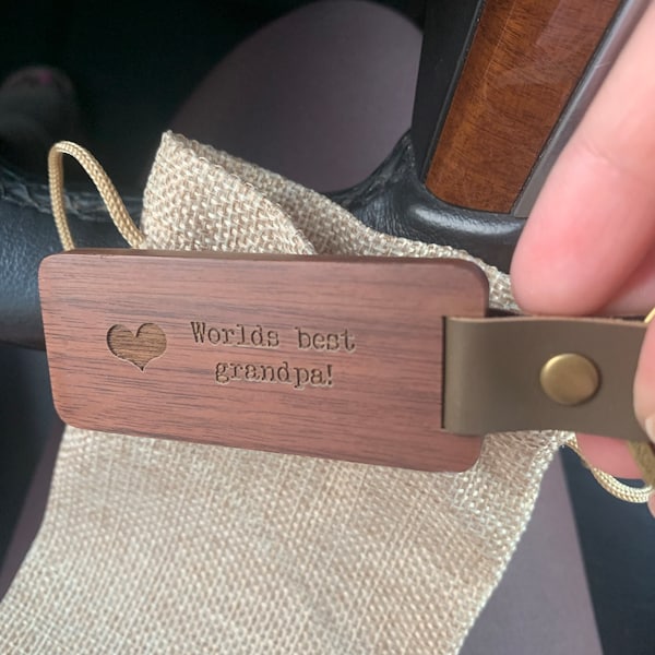 Engraved Wood Key Chain - Custom Keychain Gift for Home Car Office ...