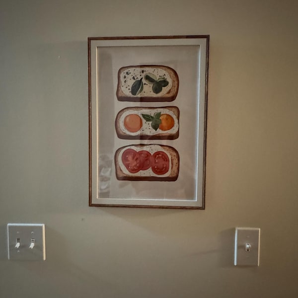 Assorted Toast Wall Art, Modern Kitchen Decor, Minimalist Brunch ...
