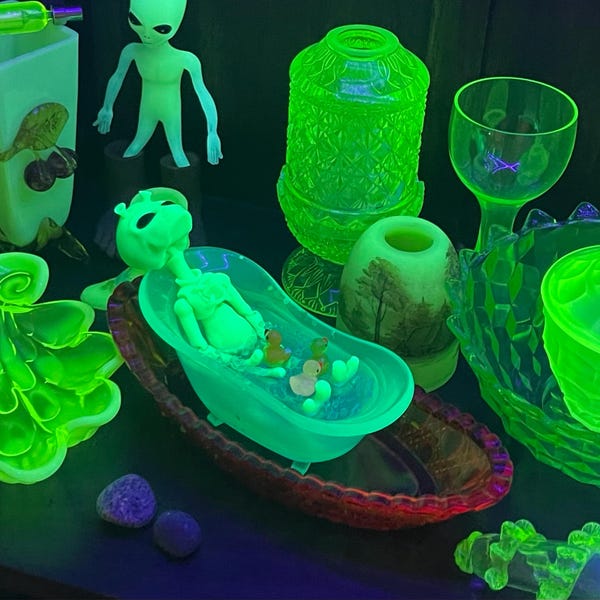 Glow Alien in the Tub | Fun Bathroom Decor - Etsy