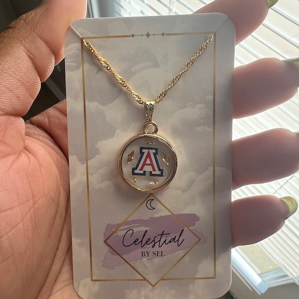 Custom College Necklace, Gold/silver College Logo Necklace, College ...