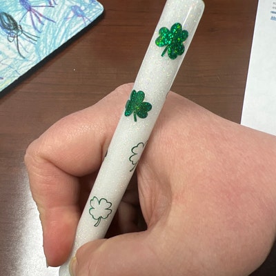 St. Patricks S Day Glitter Pen, Shamrock Glitter Pen, Planner ...
