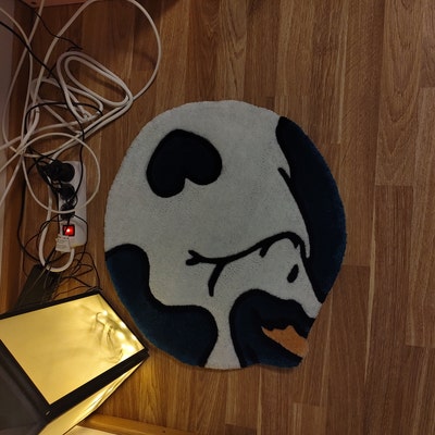 Sleeping Curled up Cat Tufted Rug Handmade Fluffy Carpet - Etsy