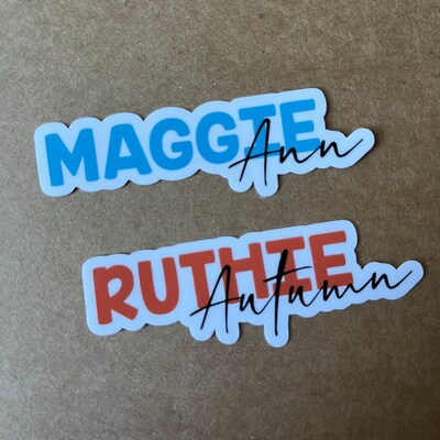 Waterproof Name Decal Personalized Vinyl Sticker FULL NAME STICKER ...