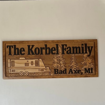 Personalized Camping Sign Fifth Wheel Decor Custom Camper Sign Wood ...