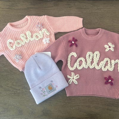 Custom Name Baby Sweater, Personalized Baby Sweater, Custom Baby ...
