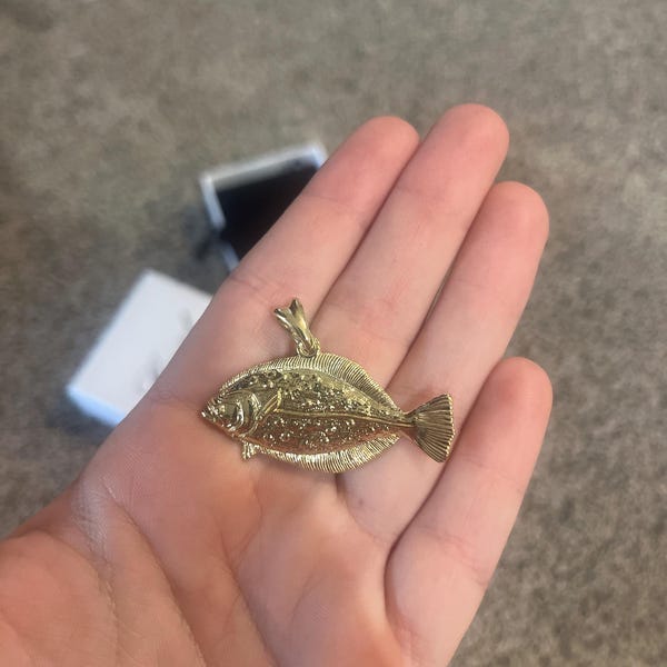 14k Gold Redfish Necklace, Red Drum Fish Pendant With Chain. Jewelry ...