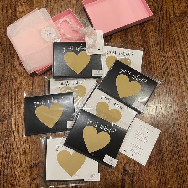 CUSTOM MESSAGE Guess What Scratch off Cards. Scratcher Card. Secret ...