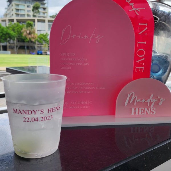 Triple Sign Cocktail Drinks Menu - Printed Drinks Menu, Modern Arch ...