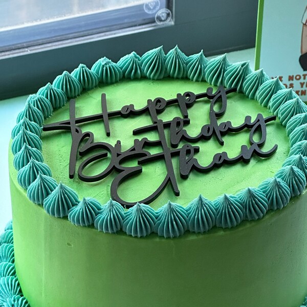 Happy Birthday Cake Charm Cake Charms Personalised Various Sizes ...