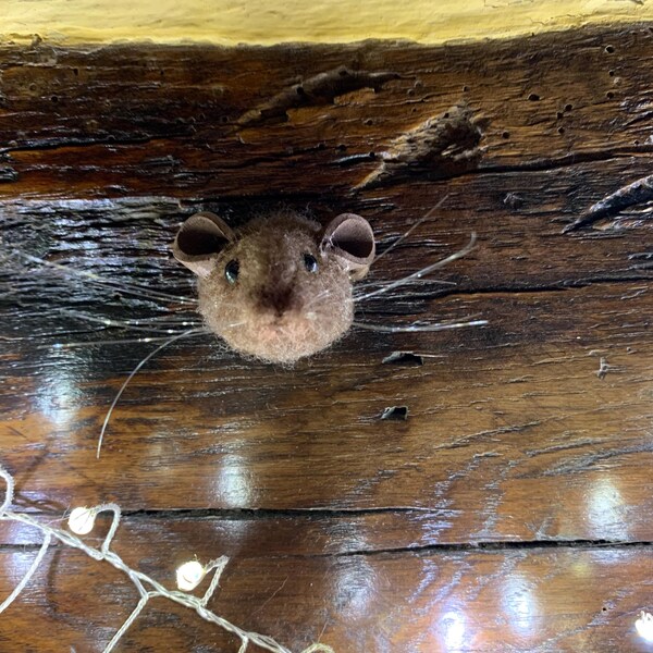 Needle Felted Life Size Mouse, Brown Mouse, Mouse Statue, Fibre Art ...
