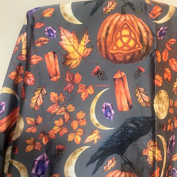 Samhain Robe Sylky Clothing Cardigan Kimono Halloween Fashion Cover up ...