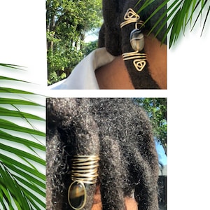 14K Gold Wired up Loc Cuffs Loc Jewelry / Braid Jewelry / Hair ...