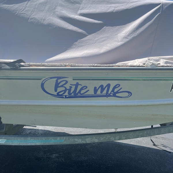 Custom Boat Lettering Decals: Marine Vinyl Sign, Logo Sticker - Etsy