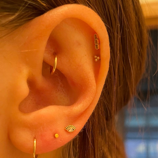 1.5mm Super TINY DISC Threadless Stainless Steel Piercing - Tragus ...