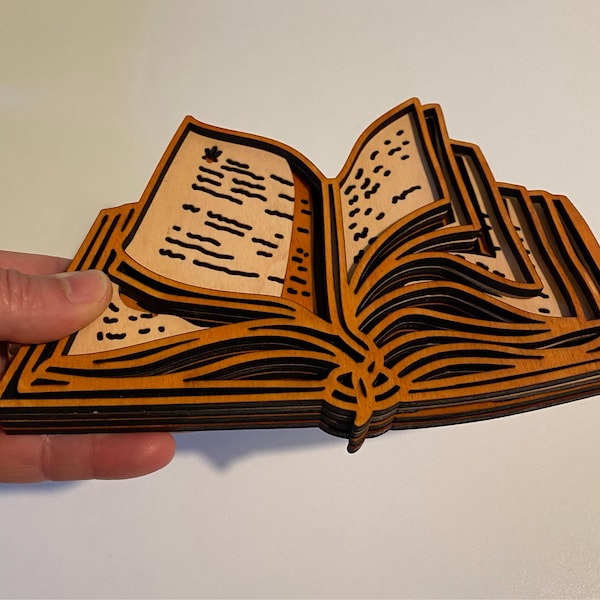 Book Multilayer SVG/ Book Cut File/ 3D Layer/ Plywood Cutting/ Paper ...