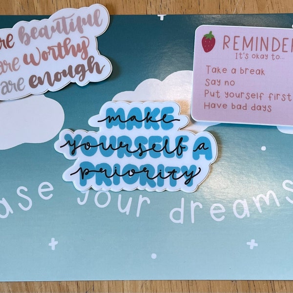 Positive Affirmation Sticker, Reminder Sticker, Self Love Sticker ...