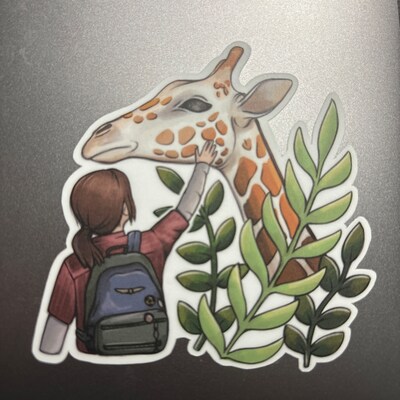 The Last of Us Sticker Ellie With Giraffe TLOU Sticker Waterproof ...