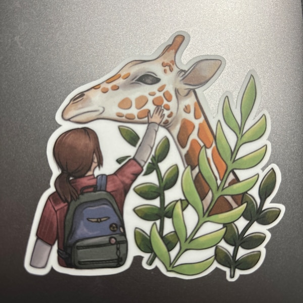 The Last of Us Sticker | Ellie With Giraffe | TLOU Sticker | Waterproof ...