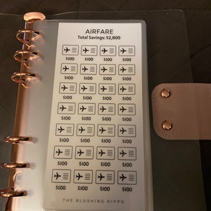 Airfare Savings Tracker Flight Savings Budget Tracker Laminated Insert ...