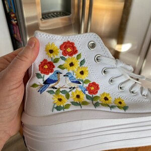 Custom Sneakers Embroidered/ Ghost Embroidered Converse/ Halloween ...