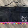 Teach Love Inspire Waist Apron Cute Three-pocket Apron for Teachers ...