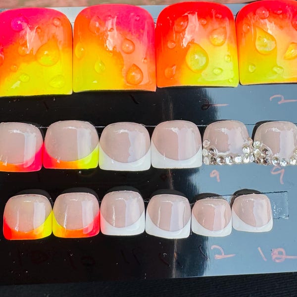 Birthday Cake(candle Nails You Can Light on Fire)press on Nails|cake ...