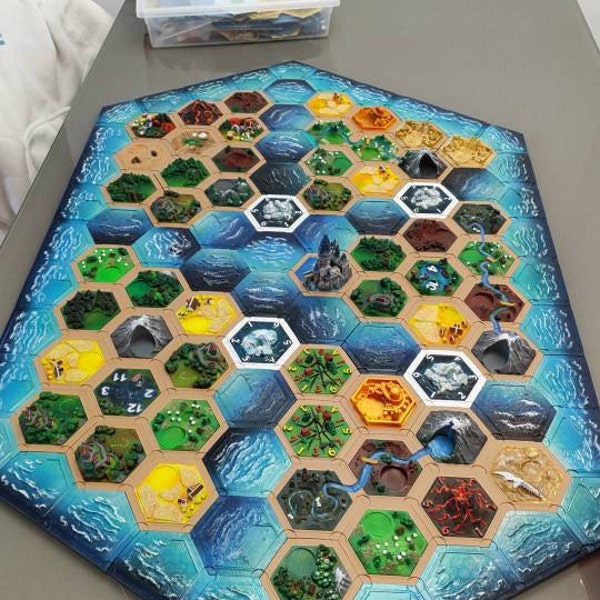 3D Printed Catan Boards for Scenario - the Rivers of Catan - Etsy