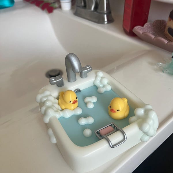 Bath Duck Trinket Dish | Resin Trinket Tray | Girls Trinket Bowl for ...