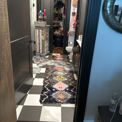 Colorful Moroccan Berber Shaggy Area Rug, Azilal Abstract Boho Rug. - Etsy