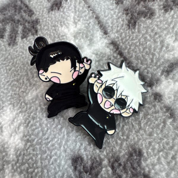 Gojo Cat Badge, Satoru Gojo Enamel Pin, Jujutsu Kaisen Pin Collection ...