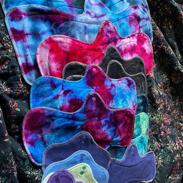 Set of THREE 'fluff Folds' Interlabial Pads assorted Colourways - Etsy