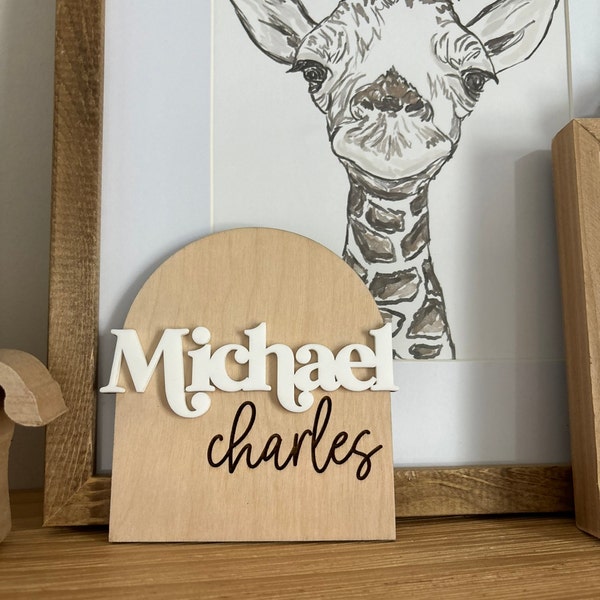 Baby Name Sign | Mini Baby Name Sign | Name Announcement | Hello My ...