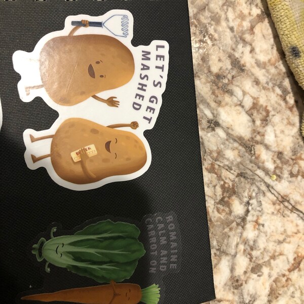 Set of 3 Refrigerator Magnets - Veggie Pun - Kitchen Decor - Funny ...