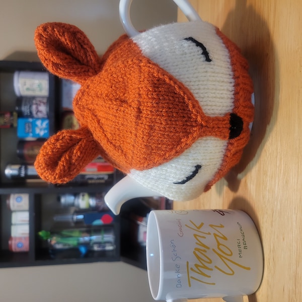 Fox Hand Knitted Tea Cosy. Tea Lovers Teatime Treat. - Etsy UK