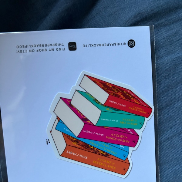 ACOTAR Book Stack Glossy Sticker | Sarah J Maas - Etsy UK