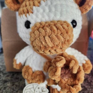 Crochet Cow, Peach Cow Plushie, Cow Plushie, Crochet Cow Plush - Etsy