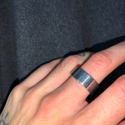 Classic Titanium Steel Ring, Basic Band, Size 5-13, Handcrafted ...