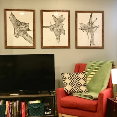 Tree Ring Prints, Triptych Wall Art, Set of 3 Prints, Made From Real ...