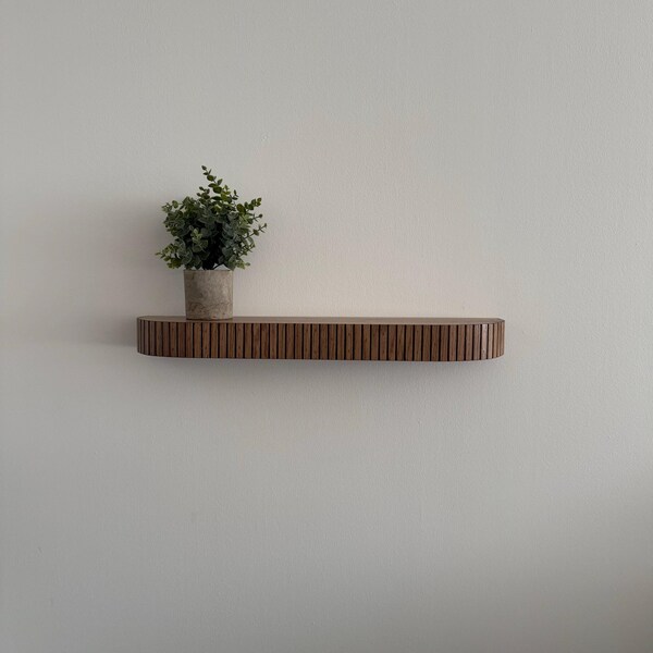 Custom Rounded Fluted Floating Shelf - Etsy