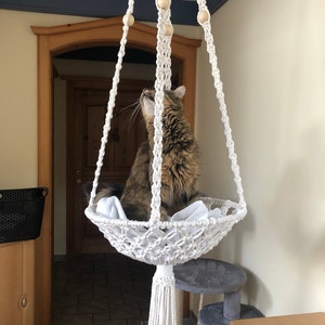 Macrame PATTERN Written PDF and Knot Guide, Diy Macrame Cat Hammock, Digital Download, How to ...