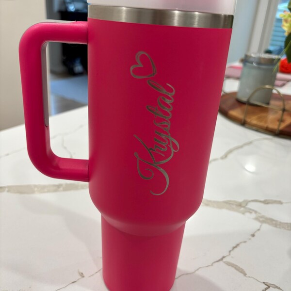 Personalized Stanley 40oz Cup, Custom Valentine's Day Gift, Monogrammed ...
