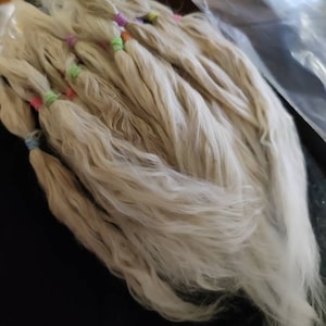 Rainbow-mix Suri Alpaca Fleece and Hand-dyed Suri Locks Spinning and ...