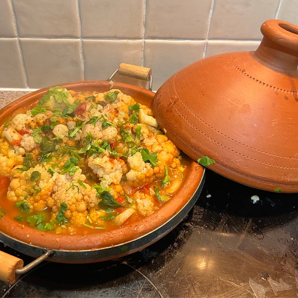 Moroccan Serving Tagine Plate and Lid, Handmade Pottery Tagines Pots ...