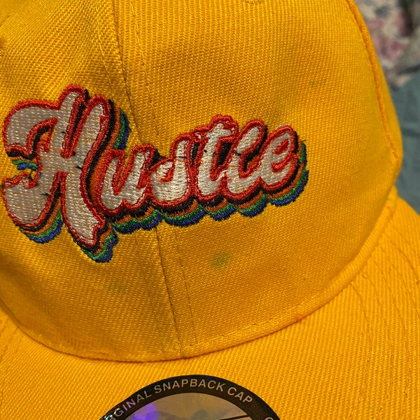 Hustle Embroidery Design, Retro, Vintage, Machine Embroidery Pattern ...