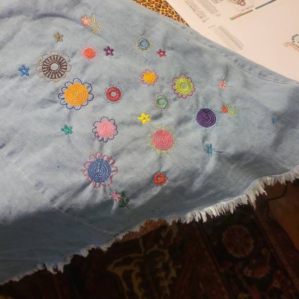 XL Motif With Reversed Appliqué Squares – Sashiko Style | Squares in 4 ...