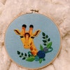 Giraffe Beginner Hand Embroidery Pattern DIY Animal (Instant Download ...